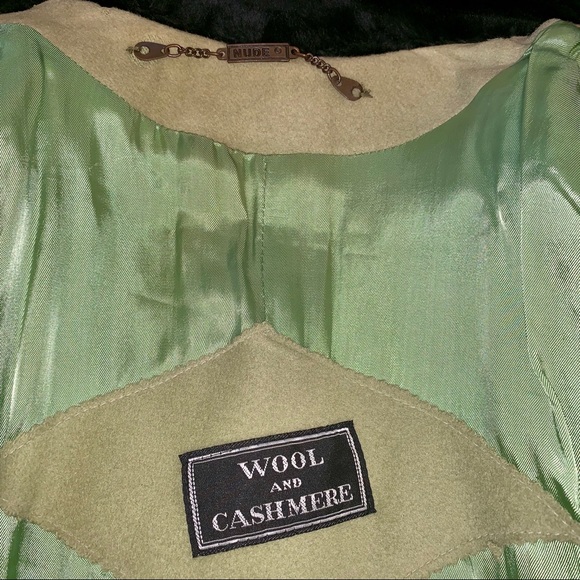 NUDE | Jackets & Coats | Vintage Beautiful Avocado Green Cashmere Coat ...